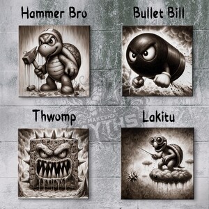 Stickers - Mushroom Kingdom Monster: Spooky Mario Villains, 20+ Unique ...