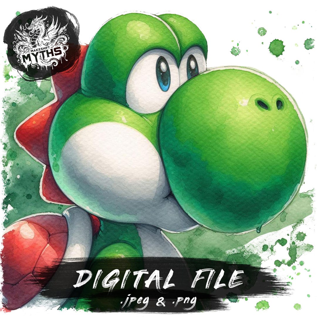 Digital File - Yoshi - Smash Bros Inspired Character Portrait, Unique ...