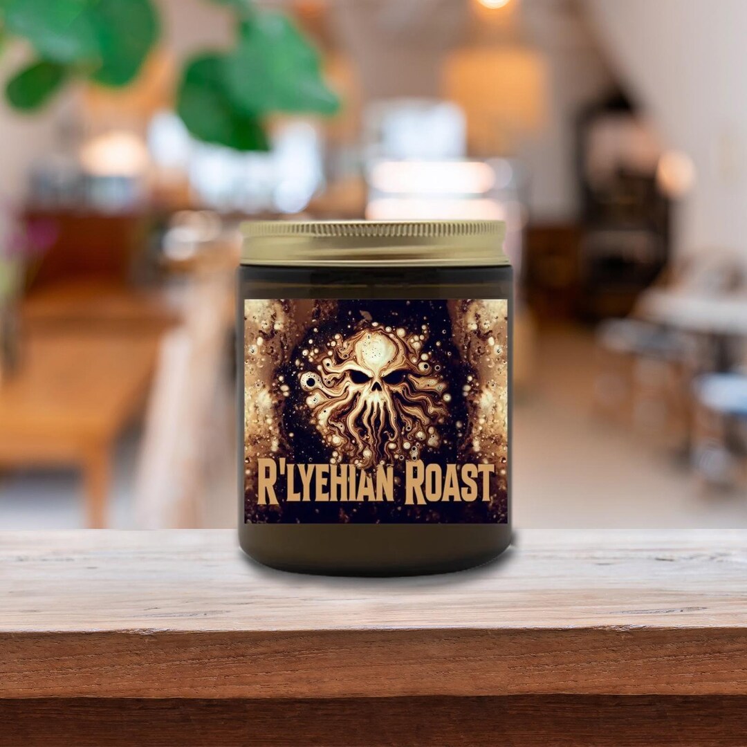 Candle - R'lyehian Roast Coffee Candle, Cthulhu Cosmic Scent, Unique ...
