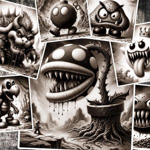 Stickers - Mushroom Kingdom Monster: Spooky Mario Villains, 20+ Unique ...