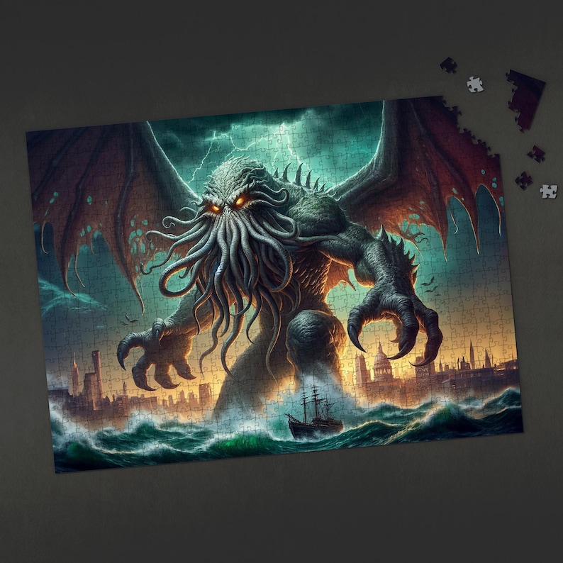 Cthulhu Puzzle: Lovecraft Jigsaw Puzzle for Horror Fans - Etsy