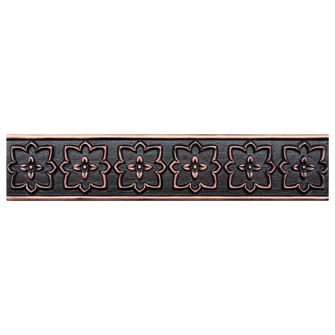 Handmade Decorative Border Accent Tile Oil Rubbed Bronze 2.5x12 5 ...