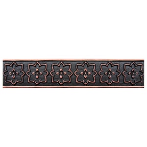 Handmade Decorative Border Accent Tile Oil Rubbed Bronze 2.5x12 5 ...