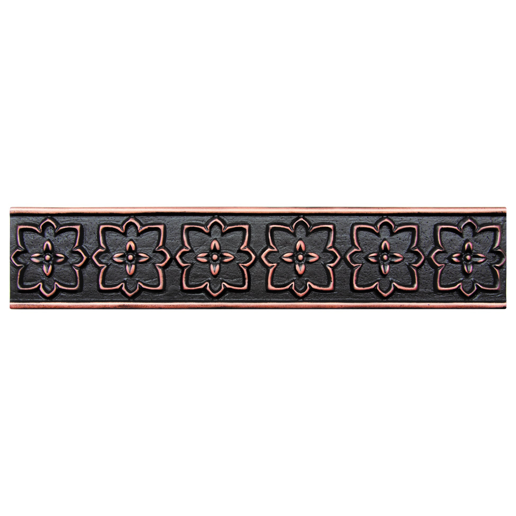 Handmade Decorative Border Accent Tile Oil Rubbed Bronze 2.5x12 5 ...