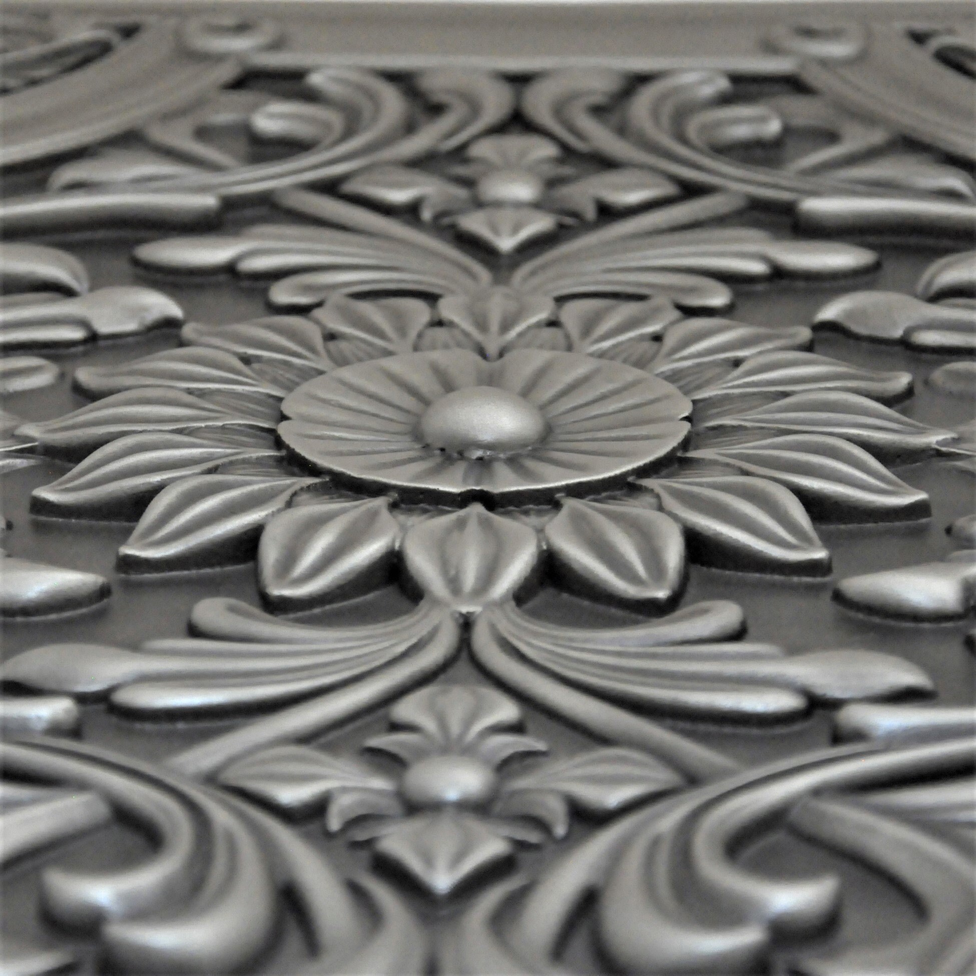 Handmade Backsplash Tile for Kitchen and Fireplace Metal Pewter Nickel ...
