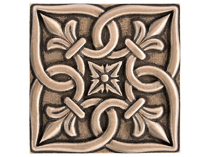 SET of 8 Pcs/box - Handmade Decorative Insert Metal Tile 2"x2" Bronze ...