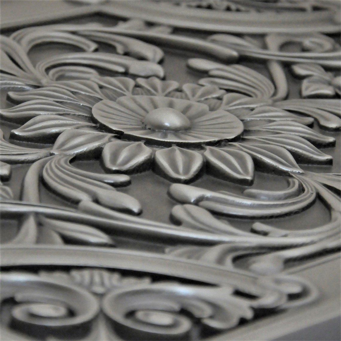 Handmade Backsplash Tile for Kitchen and Fireplace Metal Pewter Nickel ...