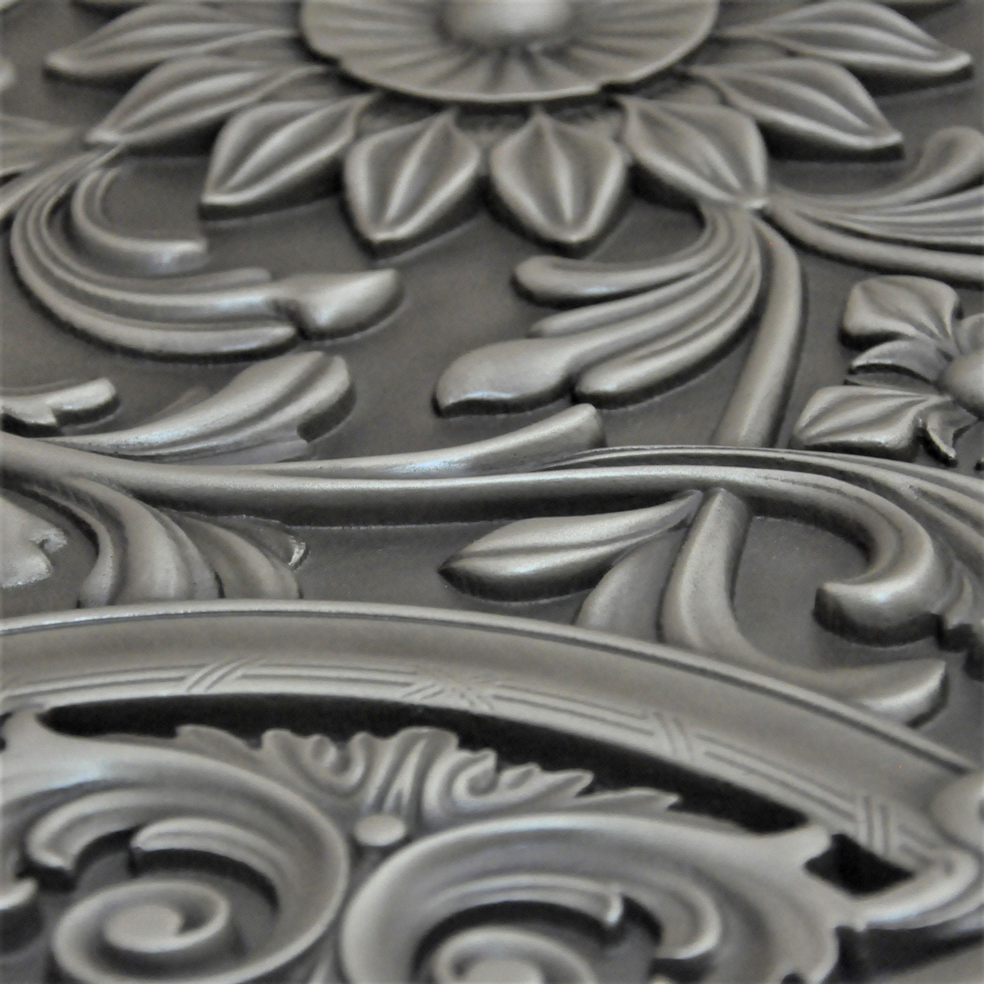 Handmade Backsplash Tile for Kitchen and Fireplace Metal Pewter Nickel ...