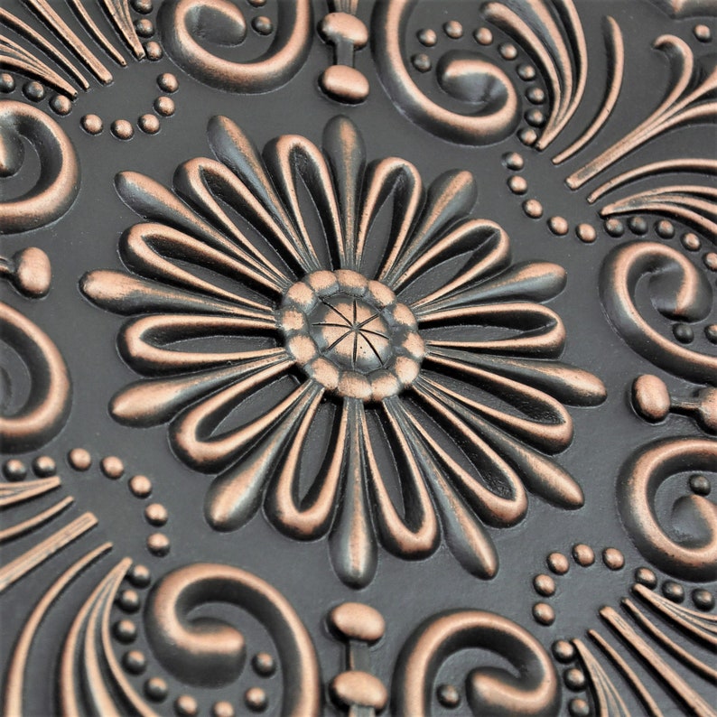 Backsplash Metal Mural Tile Hand Made Plaque 12 X 12 Oil Rubbed Bronze CHIC-133VBR - Etsy