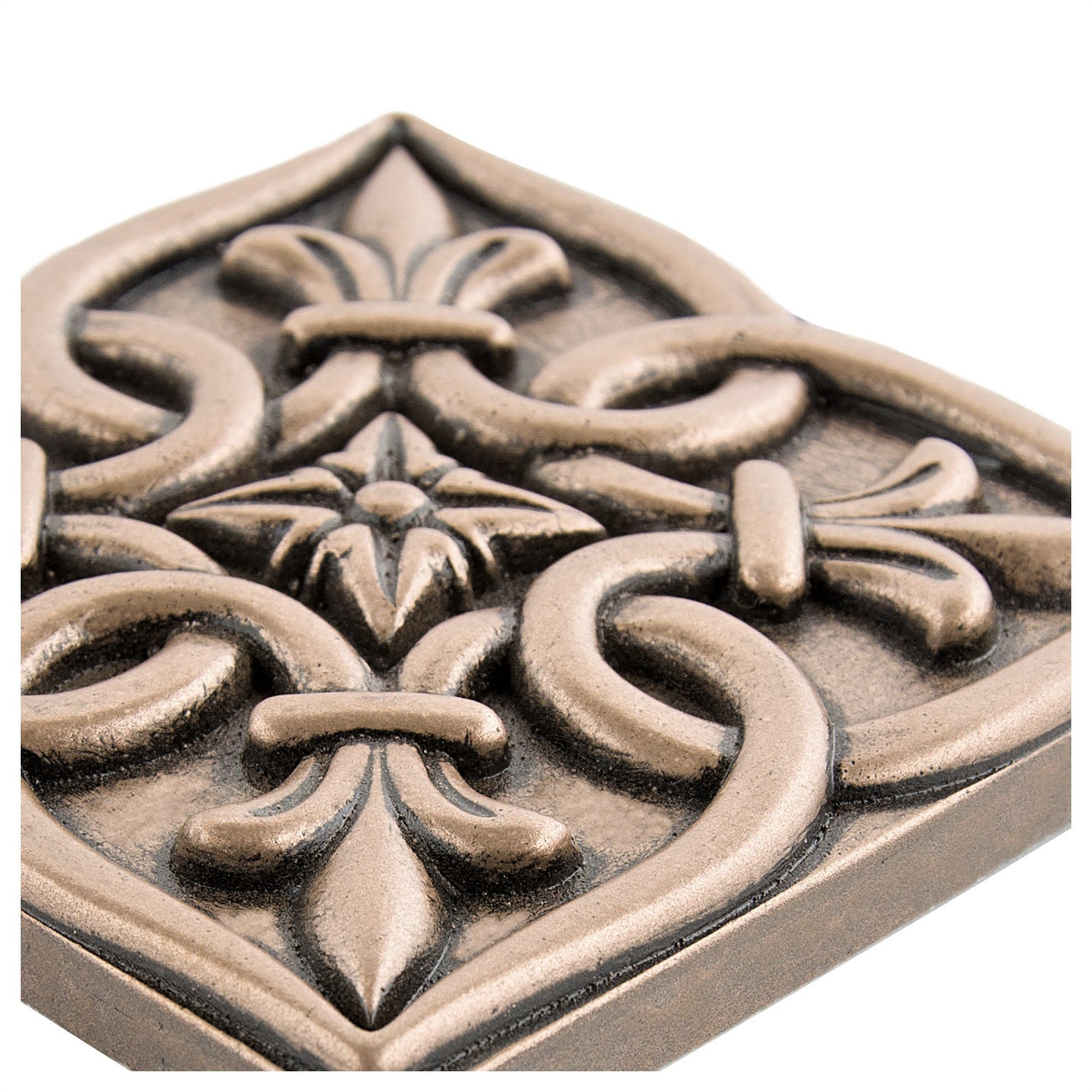 SET of 8 Pcs/box Handmade Decorative Insert Metal Tile 2x2 Bronze CHIC ...