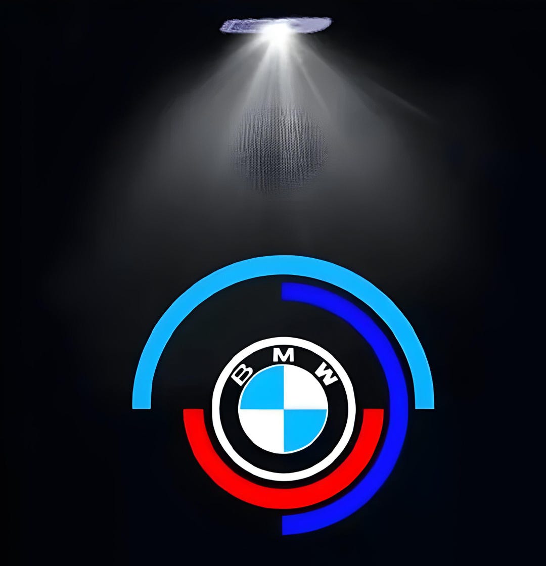 BMW 50th Anniversary LED Door Projector Lights: M Series Puddle Lamps ...