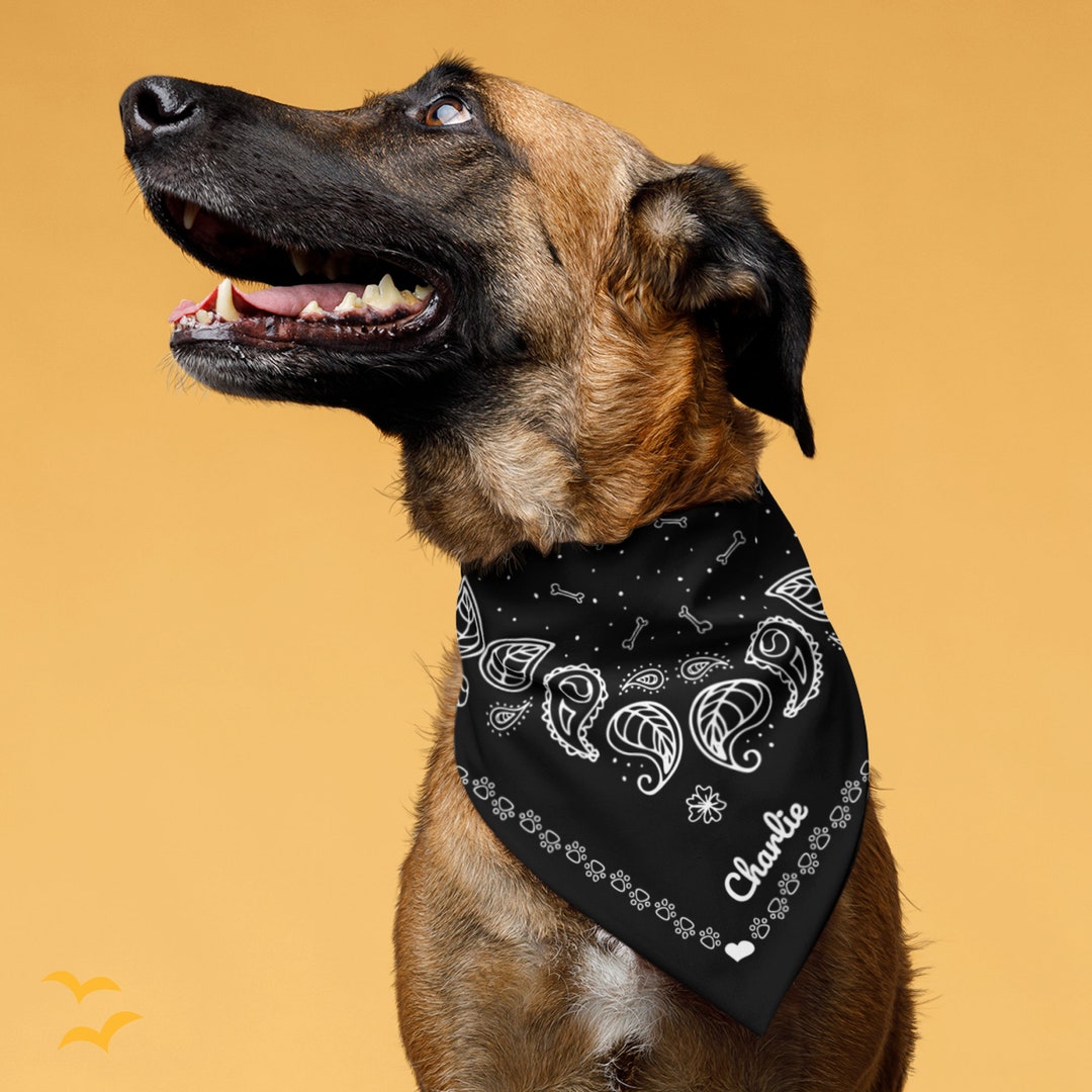 Personalized Dog Bandana Custom Printed Pet Neckwear Dog Neckerchief ...