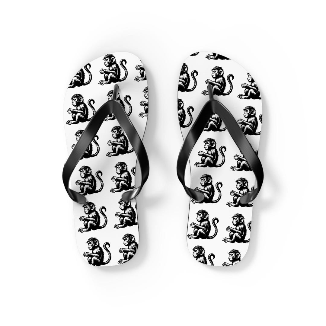 Cute Monkey Flip Flops - Etsy