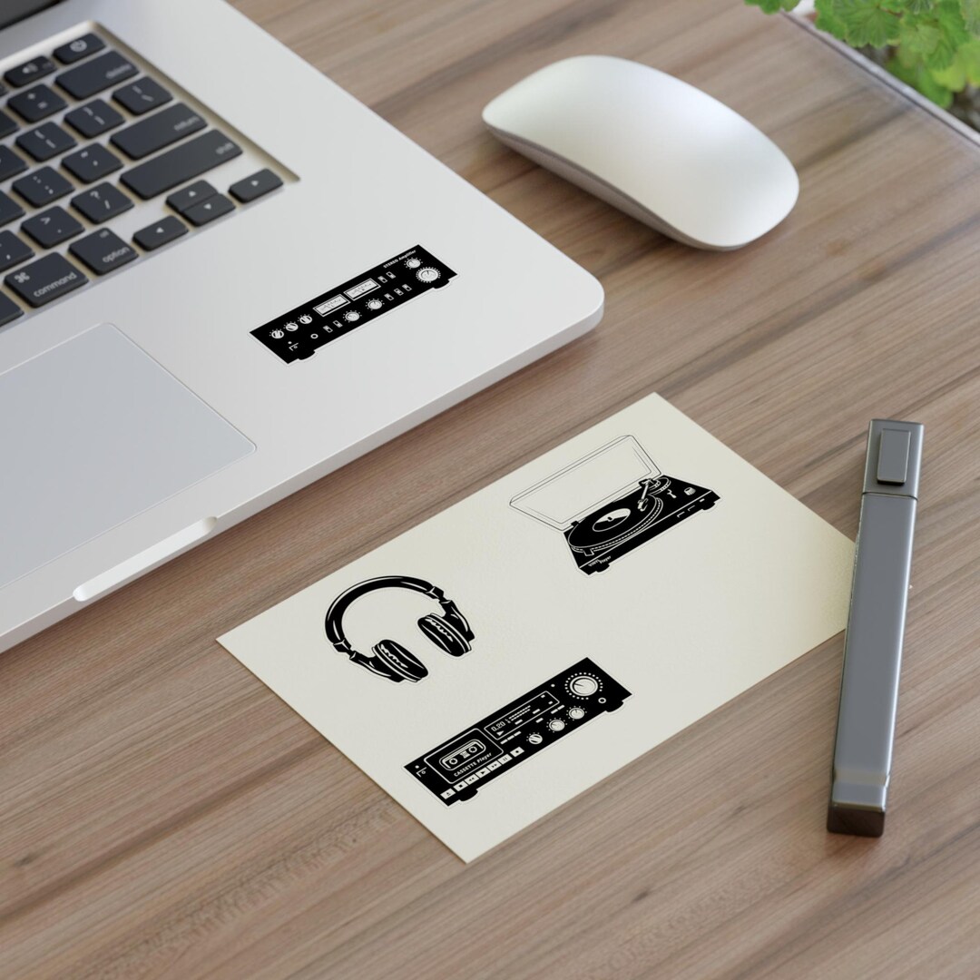 Retro Stereo Separates Sticker Sheet of 4 Die Cut Various Designs - Etsy