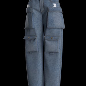 3D DENIM - 3D JEAN - CLO 3D - Digital - Marvelous Designer - Pant ...