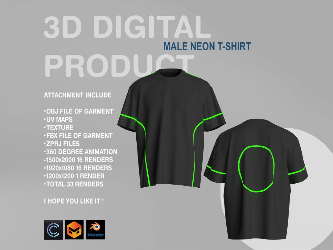 3D TSHIRT - CLO3D - 3D T-shirt - Digital - 3D Digital Garment ...