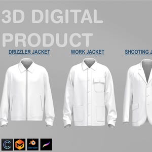 3D Jacket Colletion Pack - Clo3d - Procreate Obj - Digital - 3D Digital ...