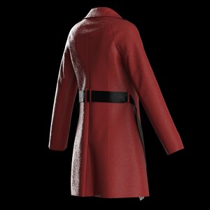 3D Trench Coat – Procreate & CLO3D Customizable Digital Fashion Model ...