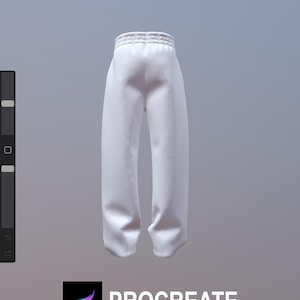 3D Male Sweatpant – Procreate & Clo3d Customizable Digital Pants Model ...