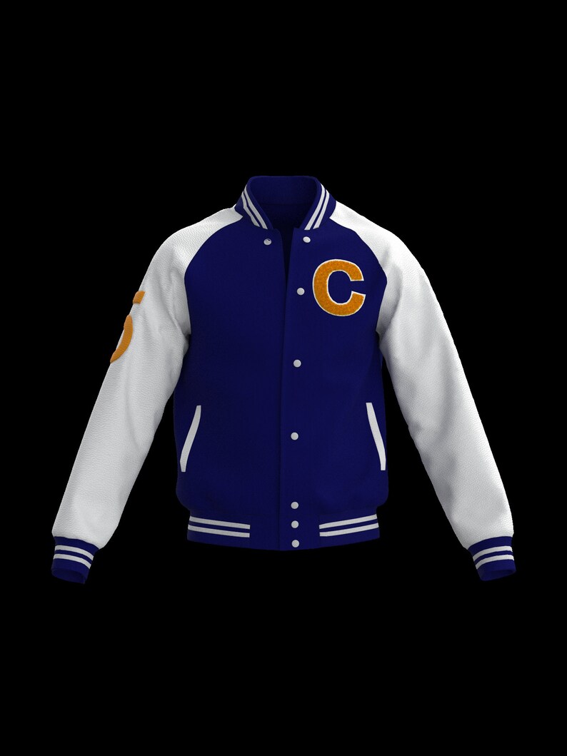 3D Raglan Varsity Jacket: Digital Garment (obj, Fbx, Zprj) - Etsy