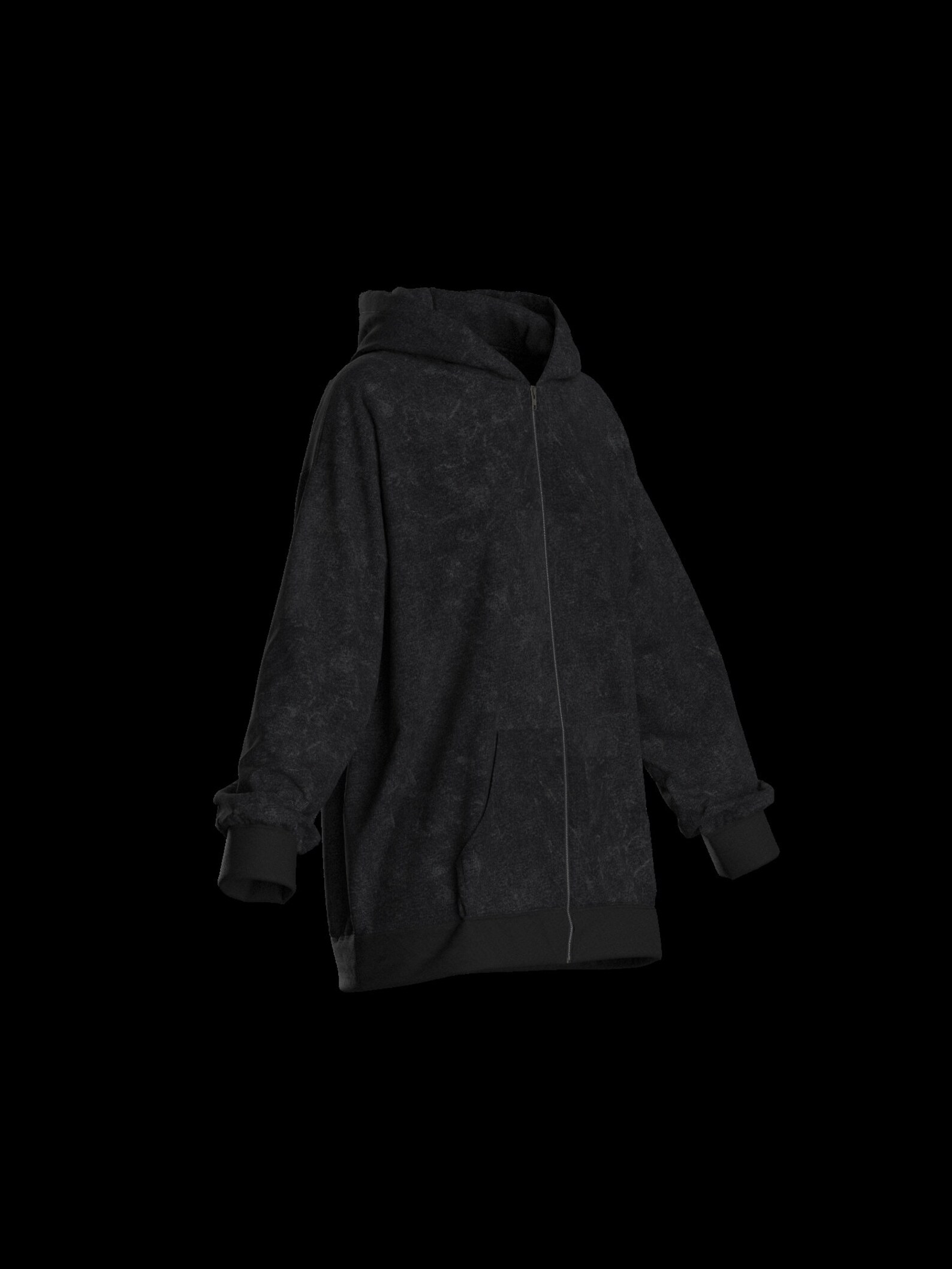 3D Female Zipper Hoodie – CLO3D & Procreate Customizable Digital ...