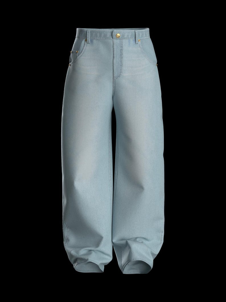 3D Male Denim Jean – Clo3d & Procreate Customizable Digital Fashion ...