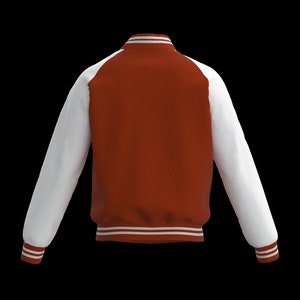 3D Male Raglan Varsity Jacket: Digital Garment (obj, Fbx, Zprj) - Etsy