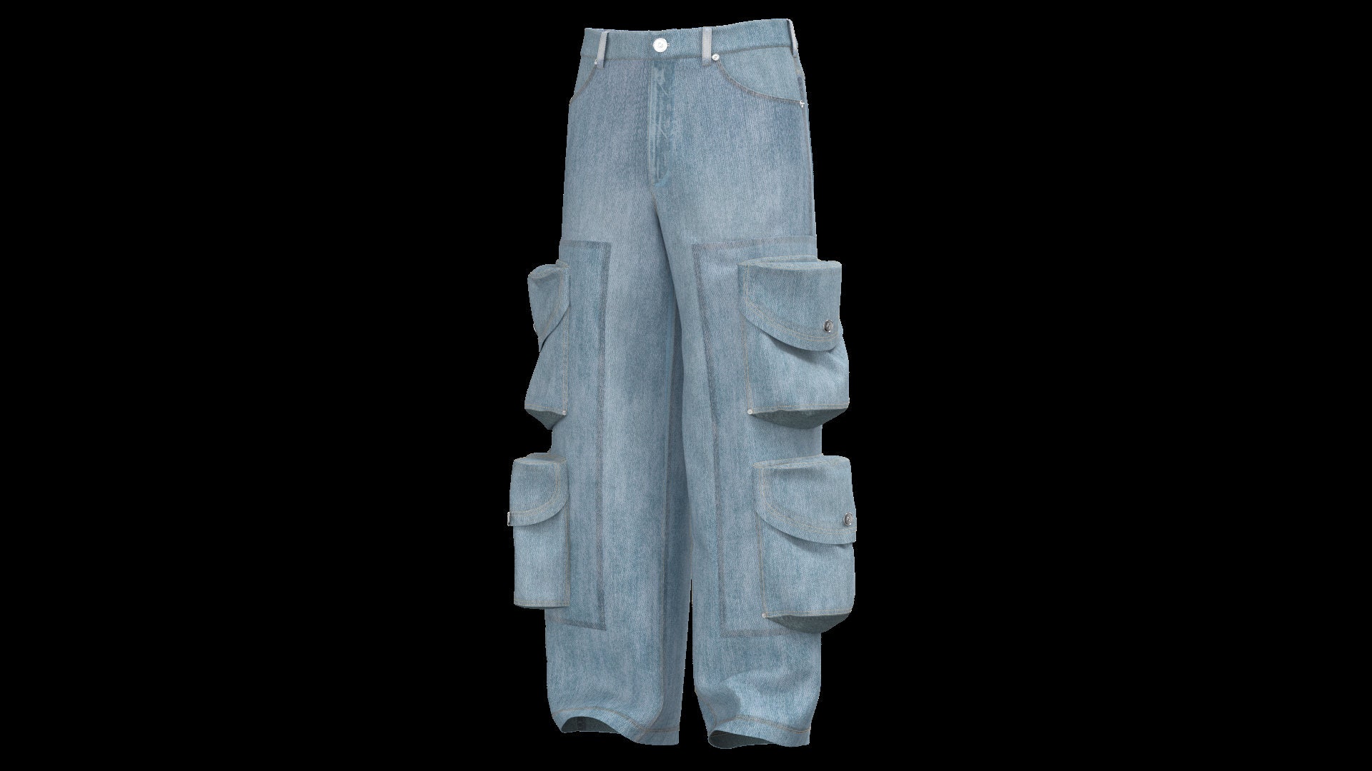 3D Jean - CLO3D - Marvelous Designer - 3D DENIM - OBJ - FBX - Pant - 3d ...