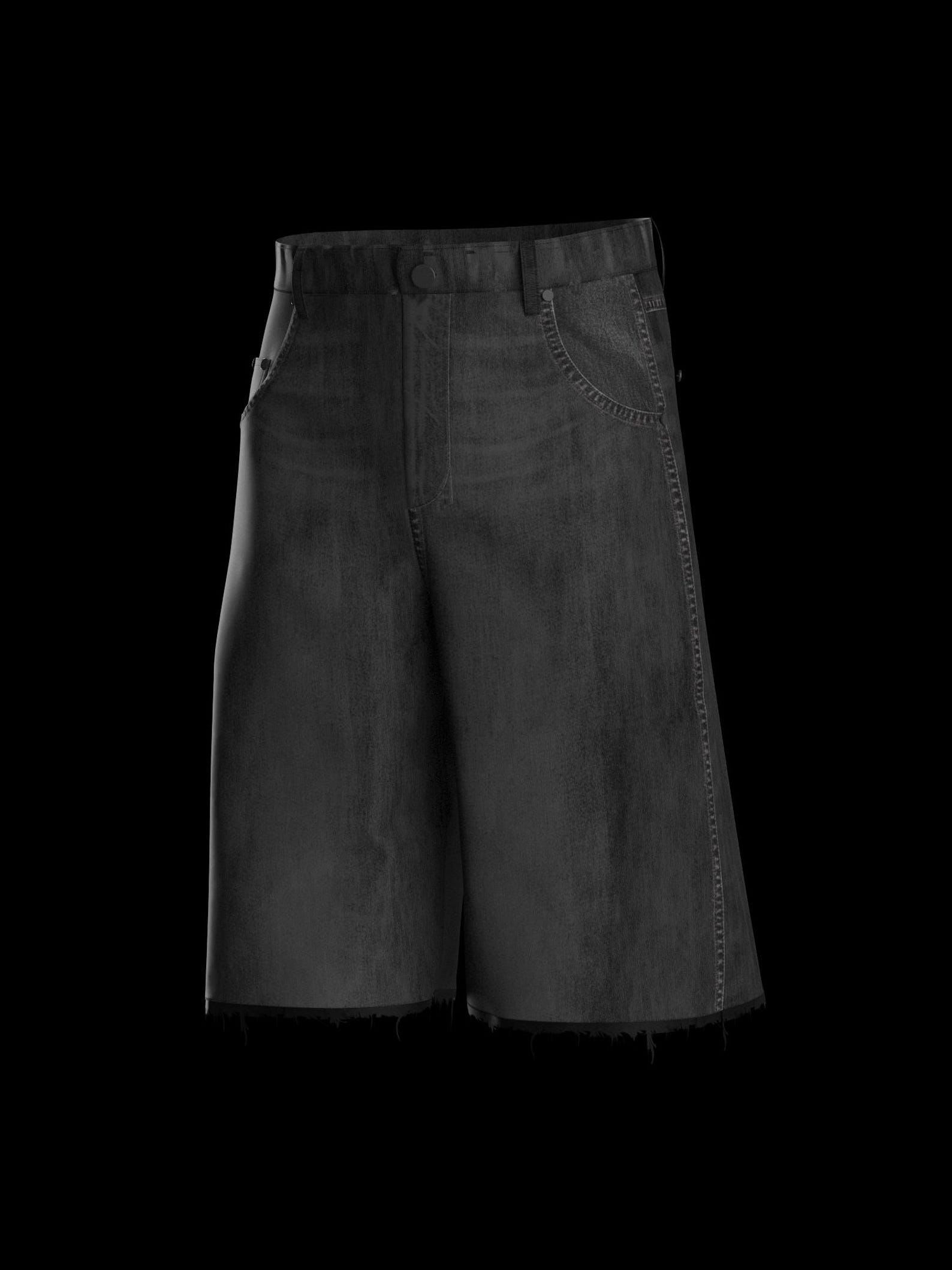 3D MALE DENIM SHORT - CLO3D - Digital - 3D Short - 3D Jean - 3D Digital ...
