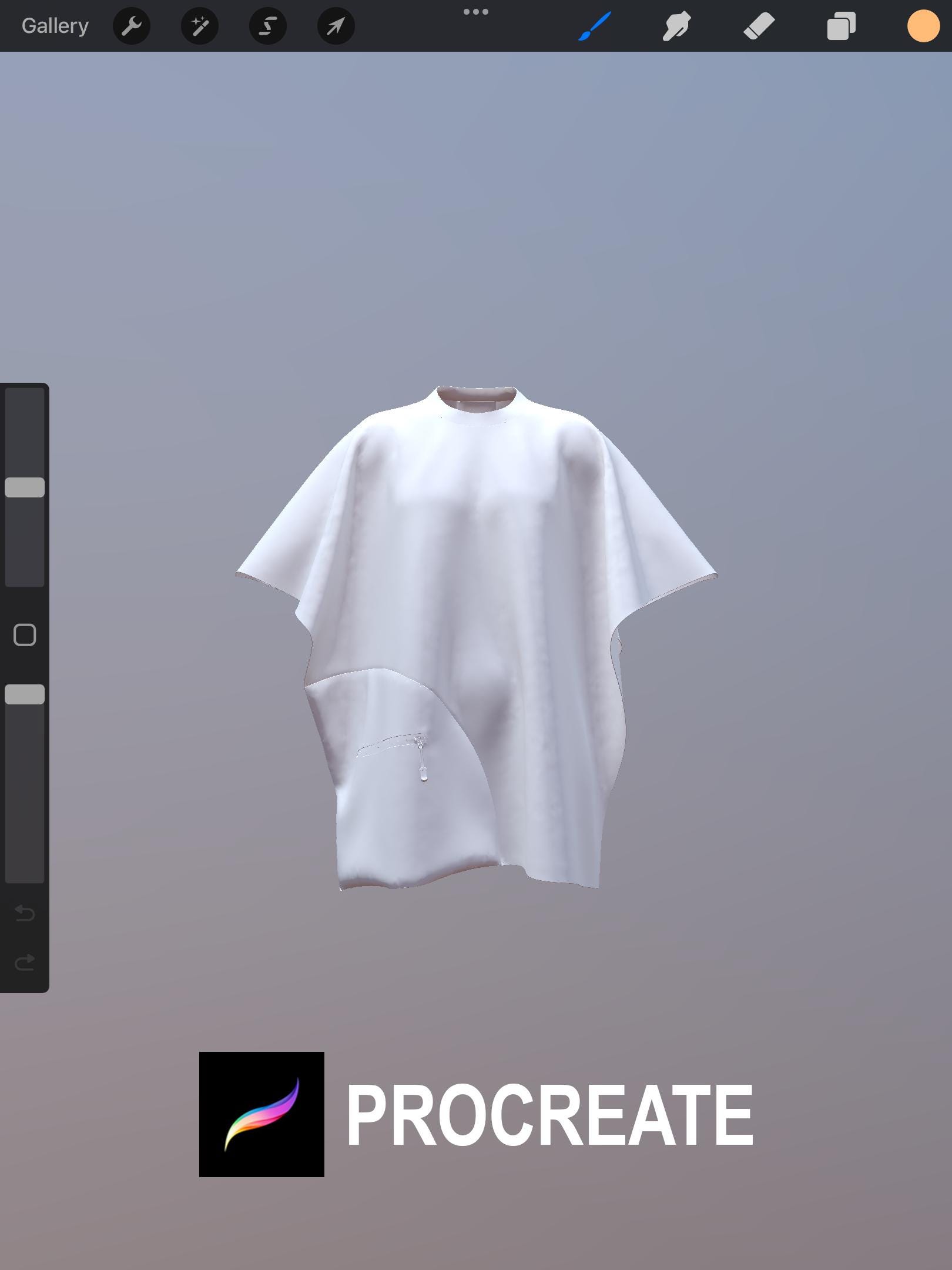 3D Pancho – Procreate & CLO3D Digital Fashion Model for Blender | OBJ ...