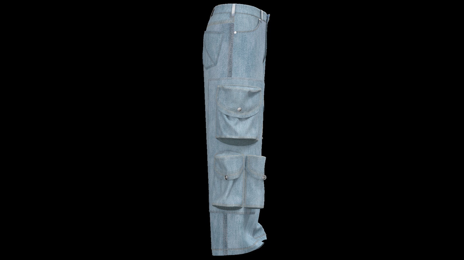 3D Jean - CLO3D - Marvelous Designer - 3D DENIM - OBJ - FBX - Pant - 3d ...