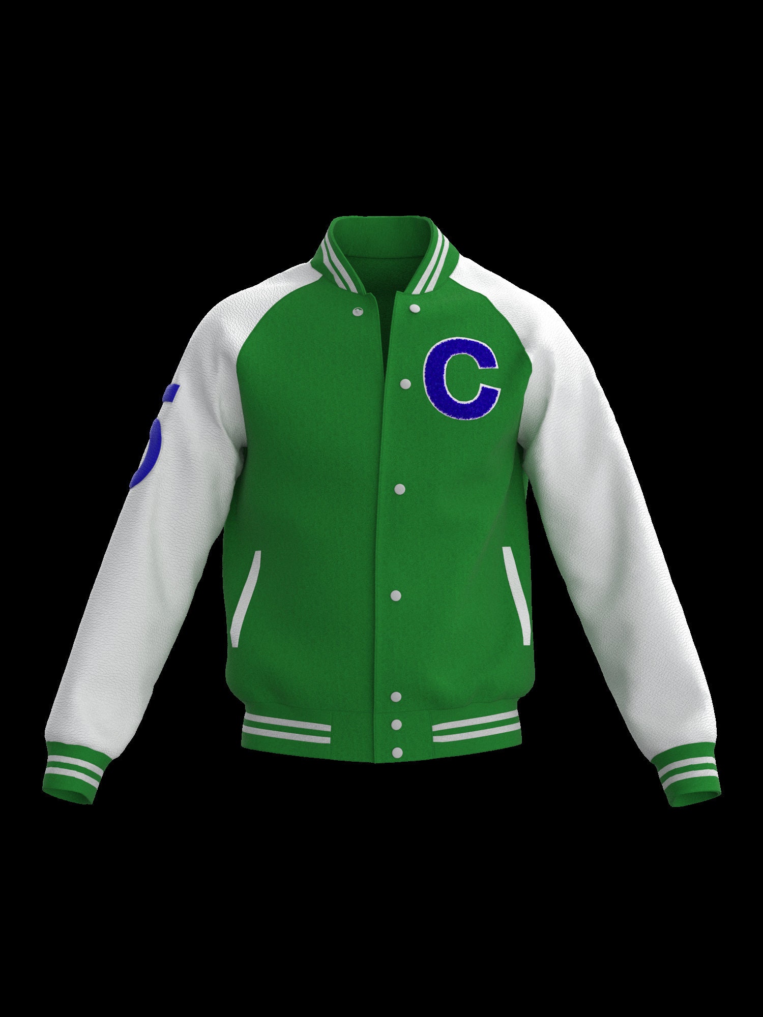 3D Male Raglan Varsity Jacket: Digital Garment (obj, Fbx, Zprj) - Etsy