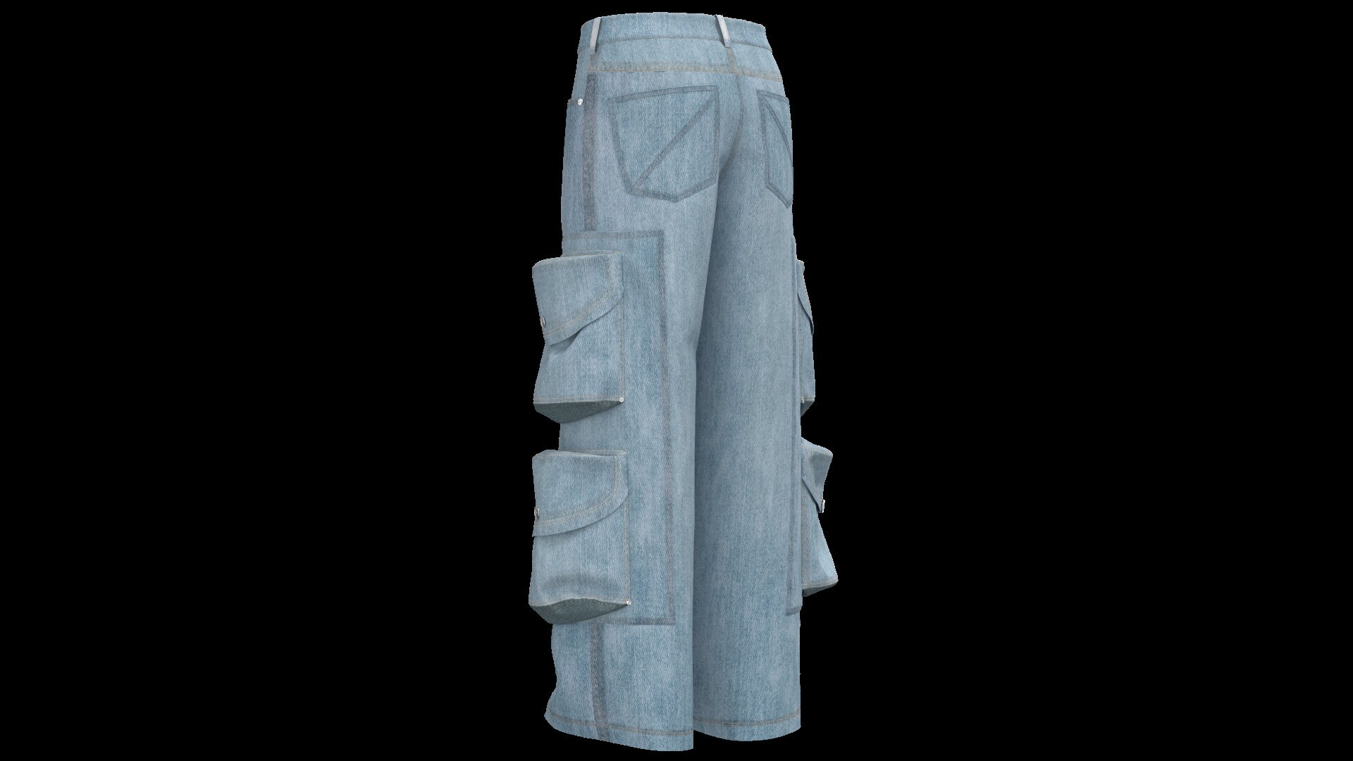 3D Jean - CLO3D - Marvelous Designer - 3D DENIM - OBJ - FBX - Pant - 3d ...