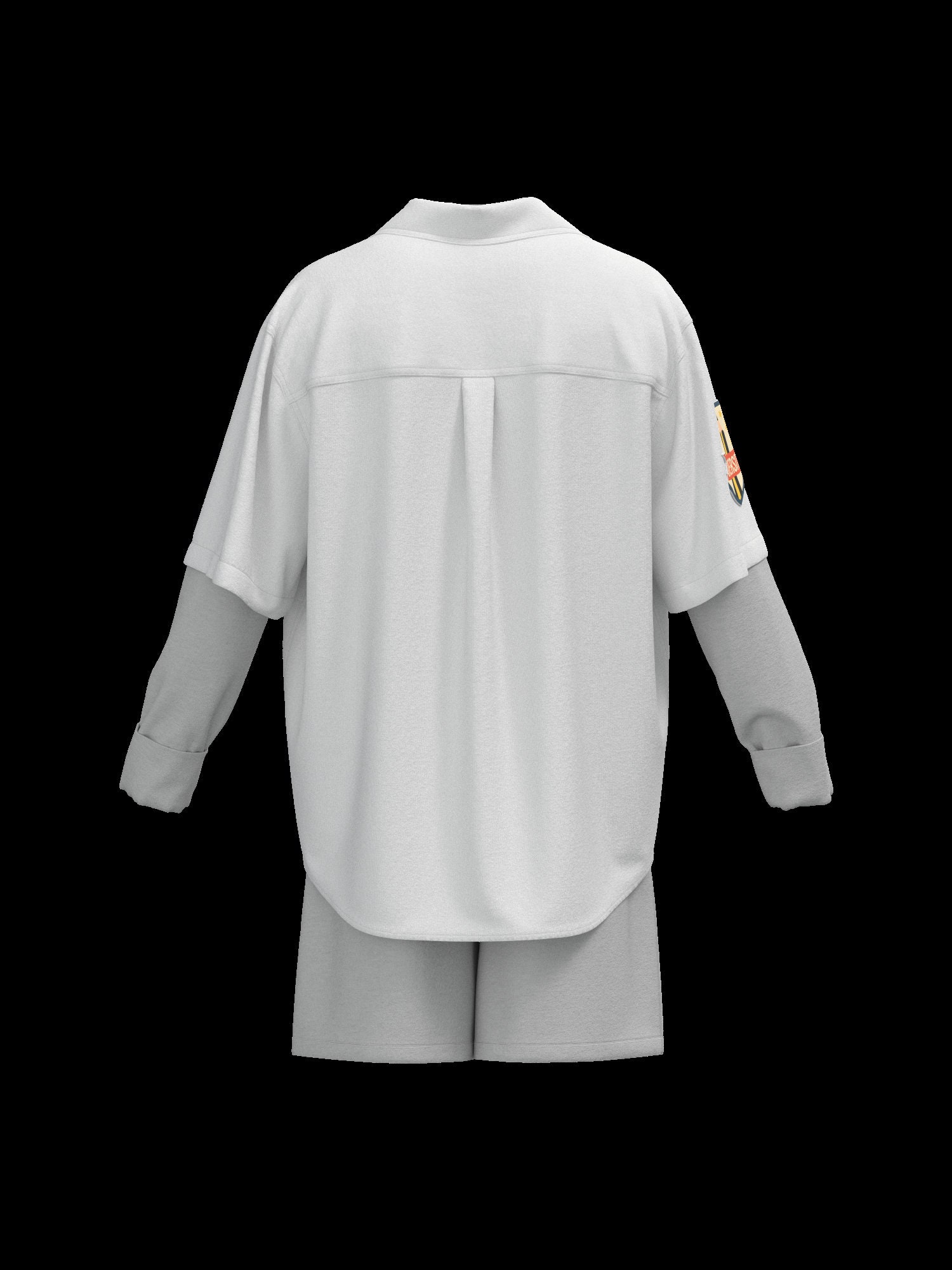 3DSHIRT SHORT Long Sleeve CLO3D Digital 3D Digital Garment Marvelous ...