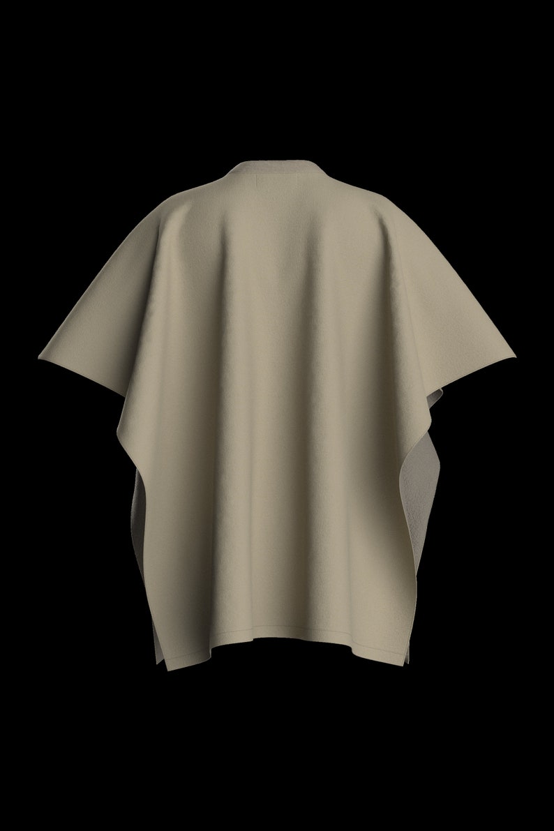 3D Pancho – Procreate & CLO3D Digital Fashion Model for Blender | OBJ ...