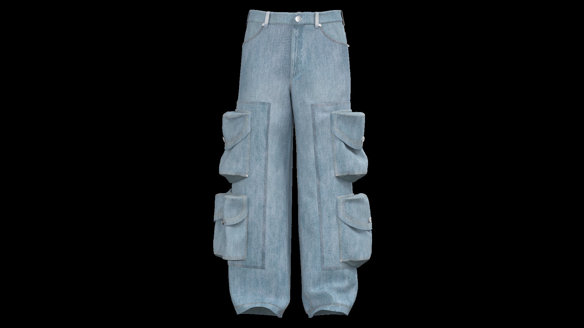 3D Jean - CLO3D - Marvelous Designer - 3D DENIM - OBJ - FBX - Pant - 3d ...
