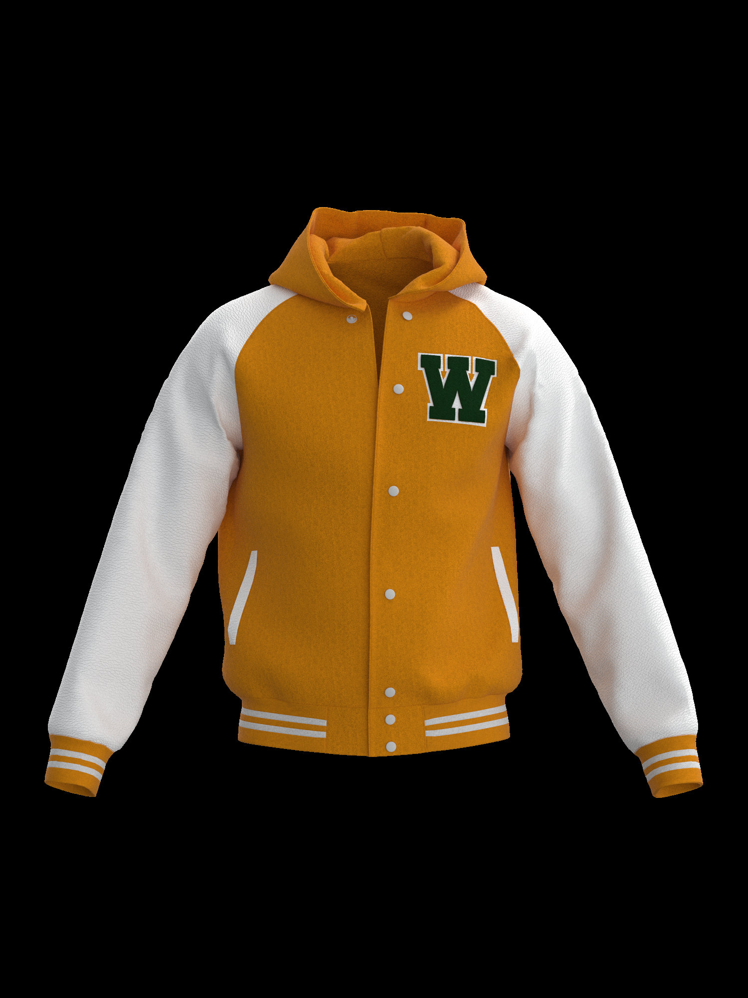 3D Male Raglan Varsity Jacket: Digital Garment (obj, Fbx, Zprj) - Etsy