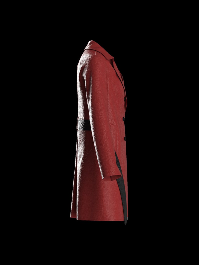 3D Trench Coat – Procreate & CLO3D Customizable Digital Fashion Model ...