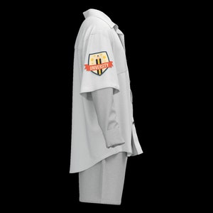 3DSHIRT SHORT Long Sleeve - CLO3D - Digital - 3D Digital Garment ...