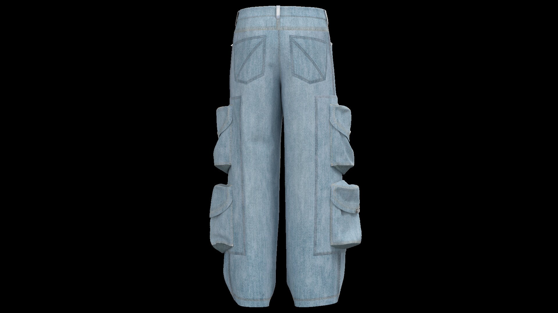 3D Jean - CLO3D - Marvelous Designer - 3D DENIM - OBJ - FBX - Pant - 3d ...