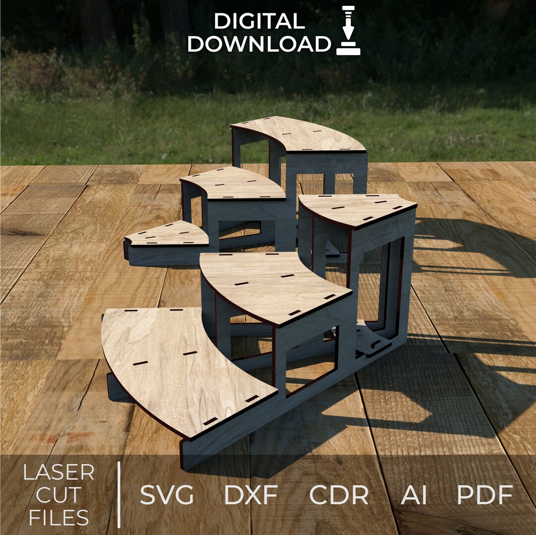 Сombined 3-stage Fair Stand SVG, Vector Stand, Organizer Shelf ...