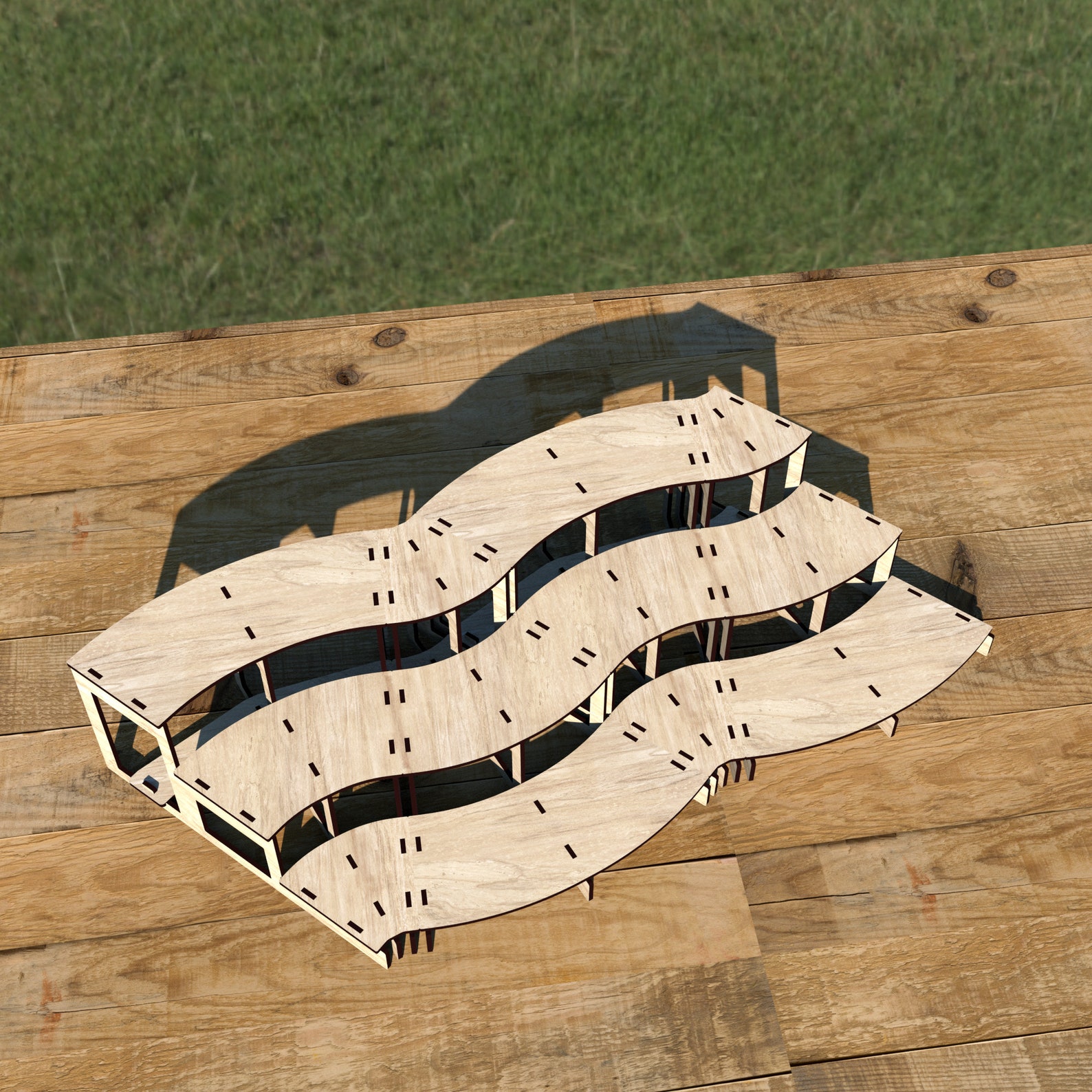 Tiered Display Stand Laser Cutting Multi-purpose Display Case Vector ...