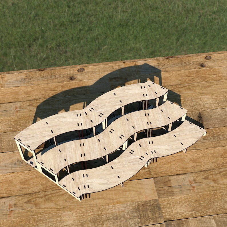 Tiered Display Stand Laser Cutting Multi-purpose Display Case Vector ...