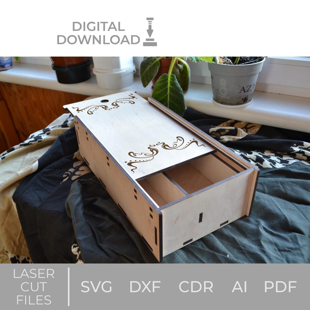 Wine Box SVG Wine Box Case Laser Cut File Alcohol Box Box for Bottle ...