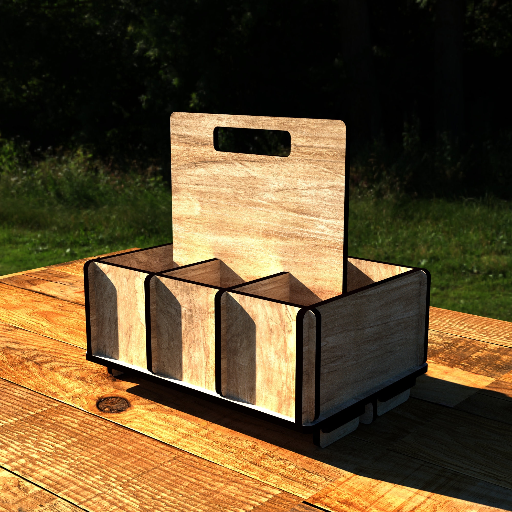 Self-assembling 6 Bottle Beer Holder SVG, Files to Glowforge Owner ...