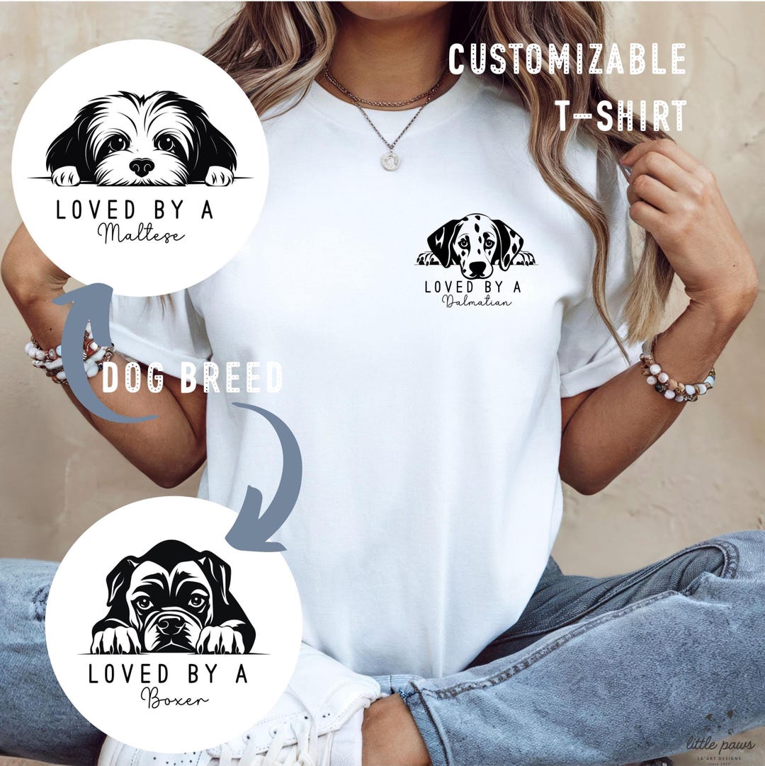 Custom Dog Breed Shirt, Line Art Shirt, Minimalist Dog Shirt ...