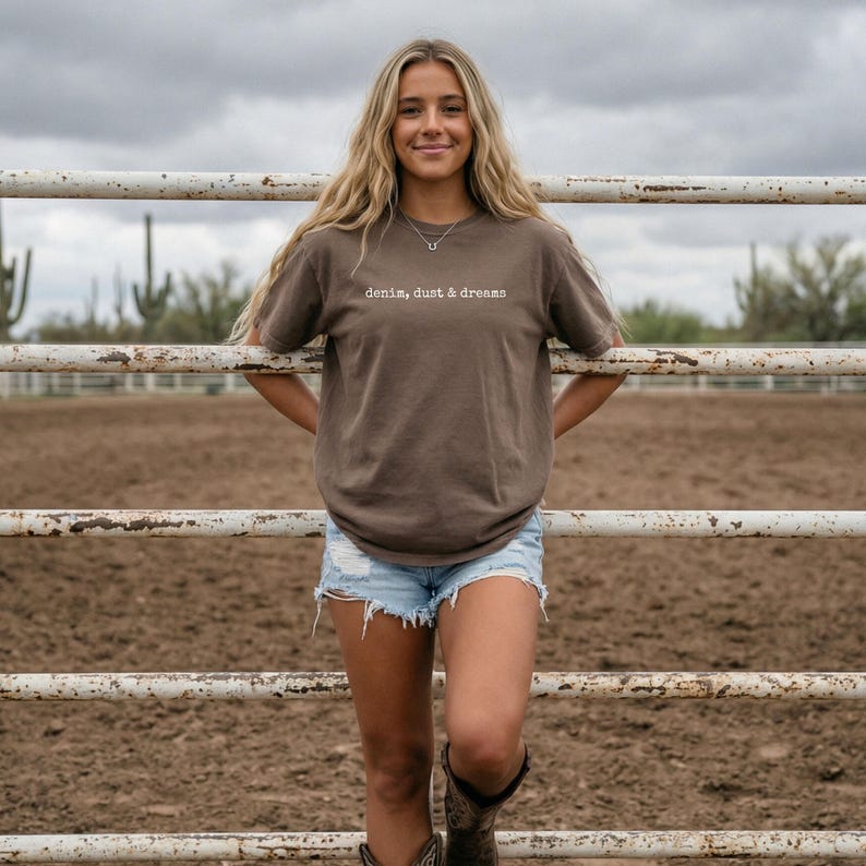 Denim Dust Dreams Cowgirl T-shirt, Western Rodeo Comfort Colors Tee ...