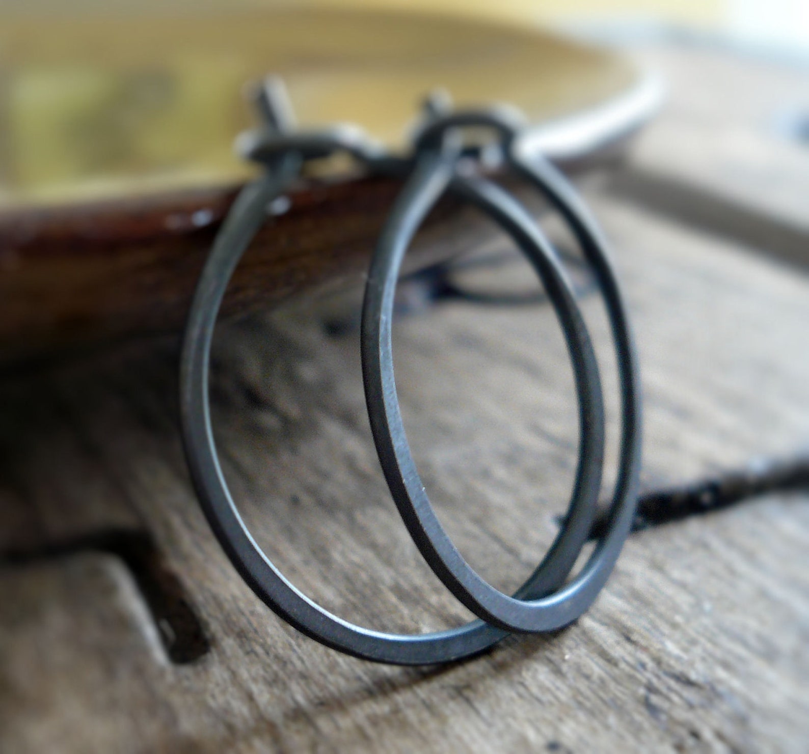 3/4 Inch Sterling Silver Hoops Handmade. Handforged. Heavily - Etsy