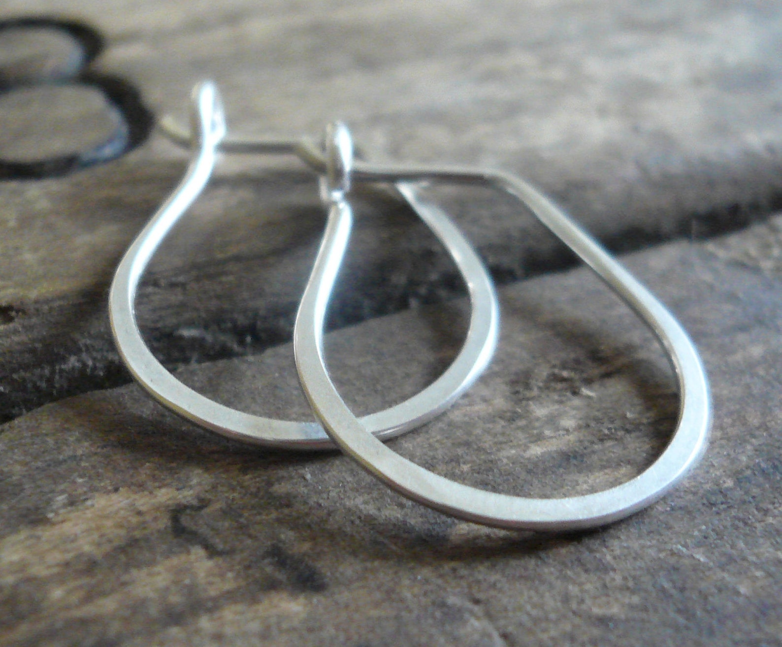Ponyshoe Sterling Silver Hoops Handmade. Handforged. - Etsy