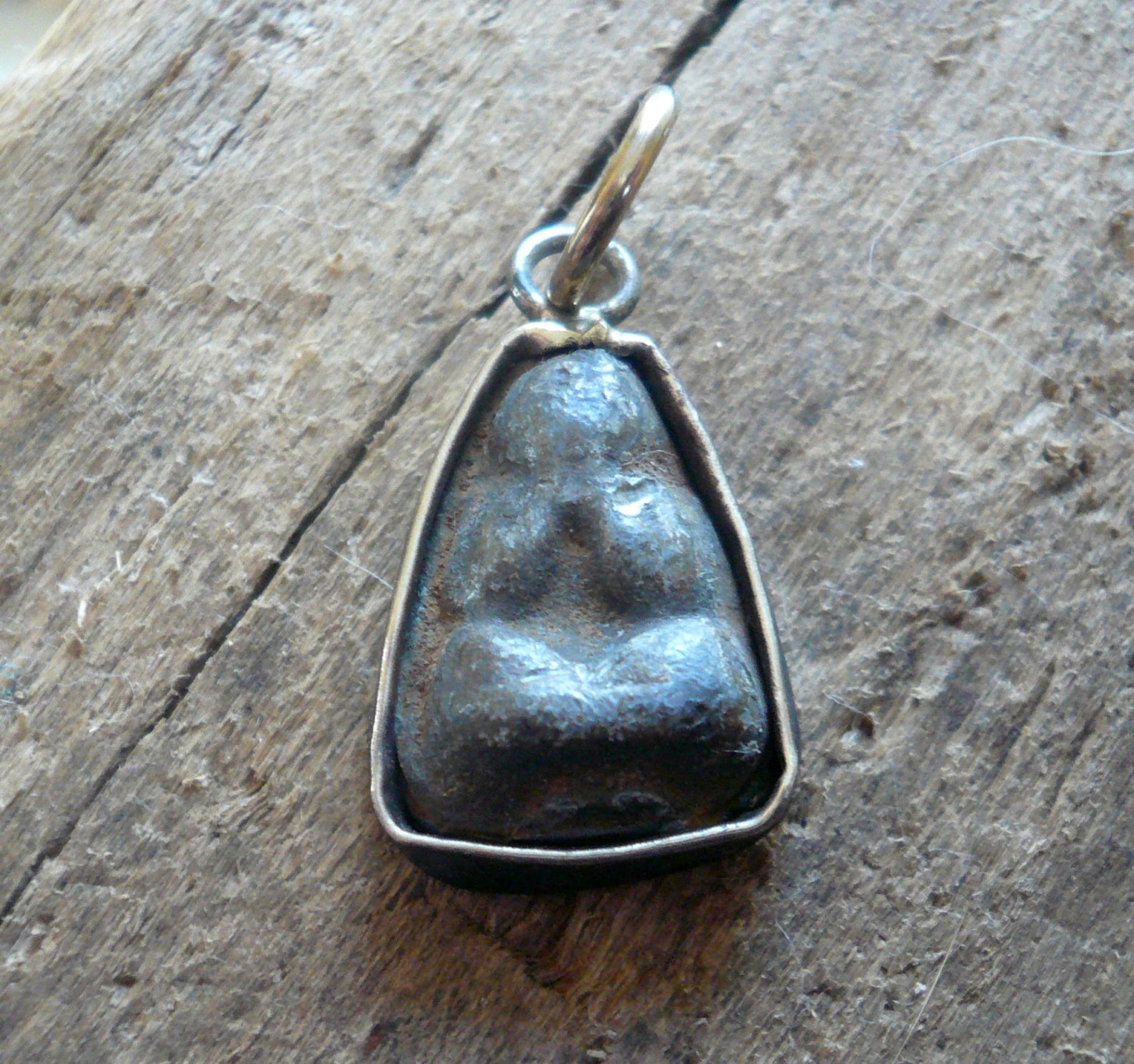 Sitting Buddha Sandstone Triangle Amulet Focal Pendant 17mm | Etsy